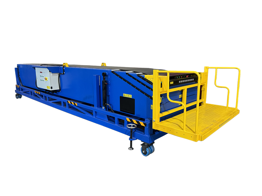 Extendable Loading Unloading Conveyor Belt with Counter and Working Platform - YiFan