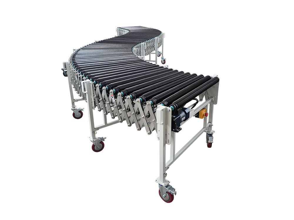 100kg Bag Loading Unloading Conveyor Belt, Powered Expandable Conveyor...