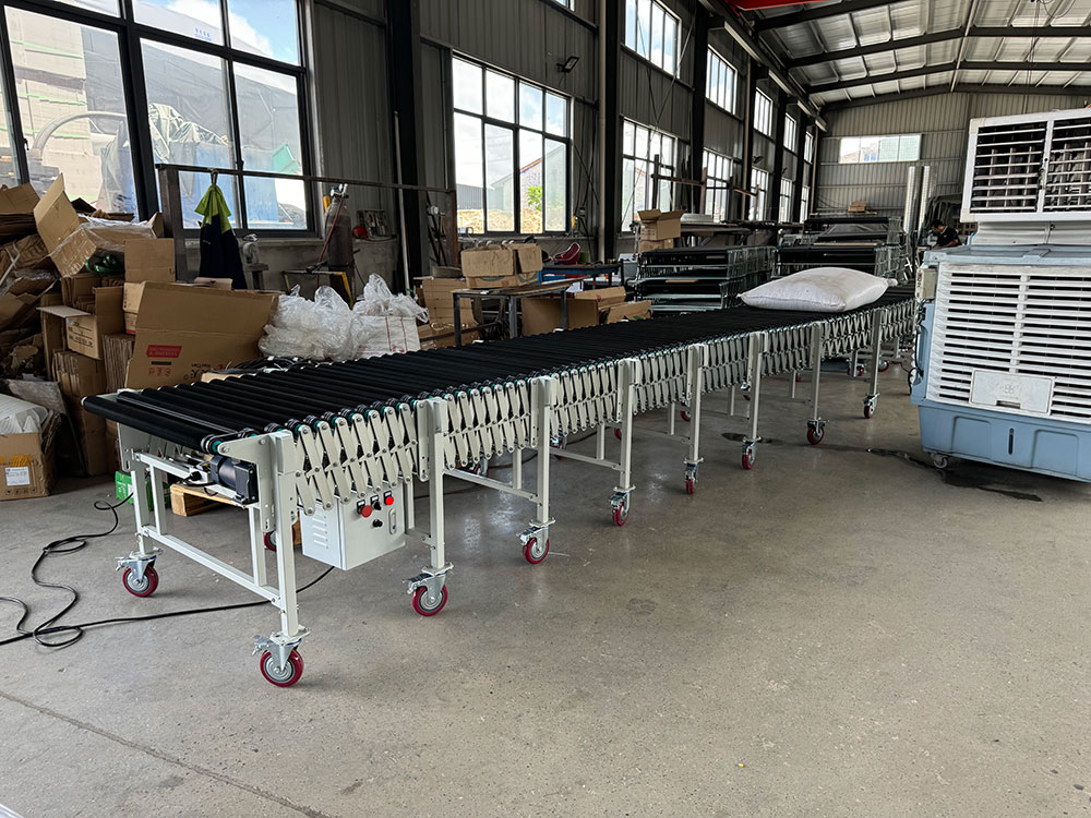 100kg Bag Loading Unloading Conveyor Belt, Powered Expandable Conveyor...
