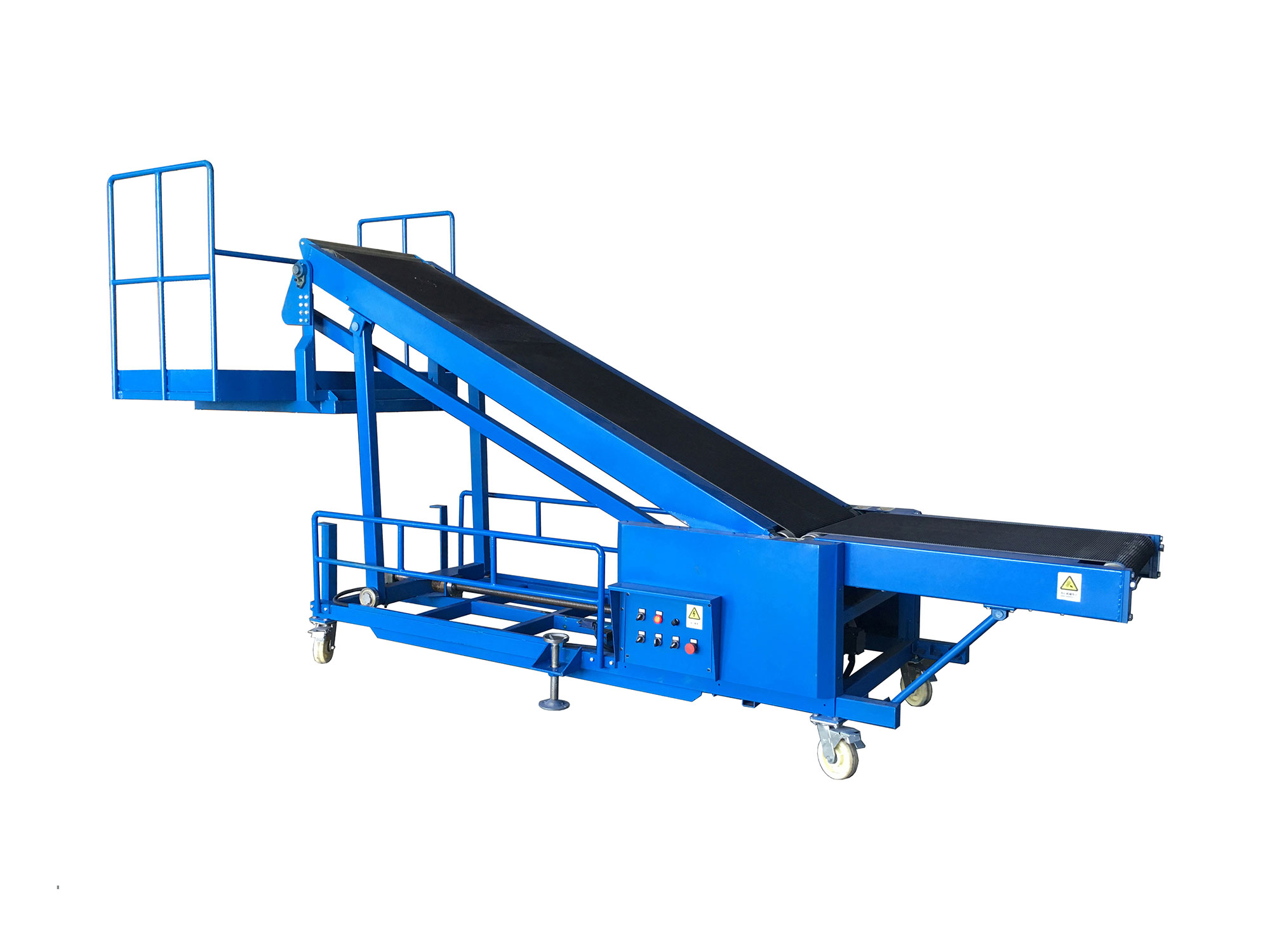Loading and Unloading Belt Conveyor with Operator Platform | Yifan Conveyor