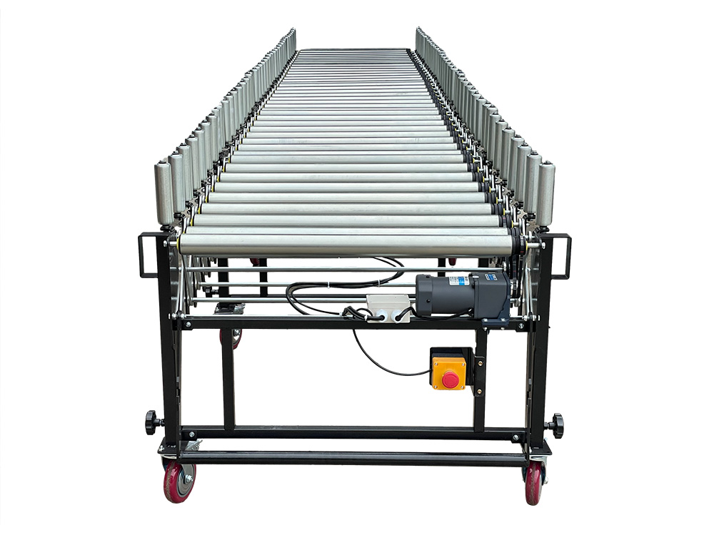 Retractable Powered Roller Conveyor with Side Guide | Yifan Conveyor