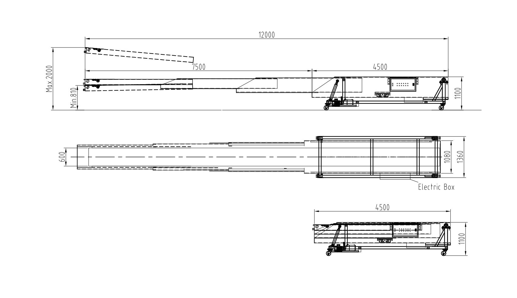 Extendable Conveyor Belt for Loading Unloading Cartons into Containers ...