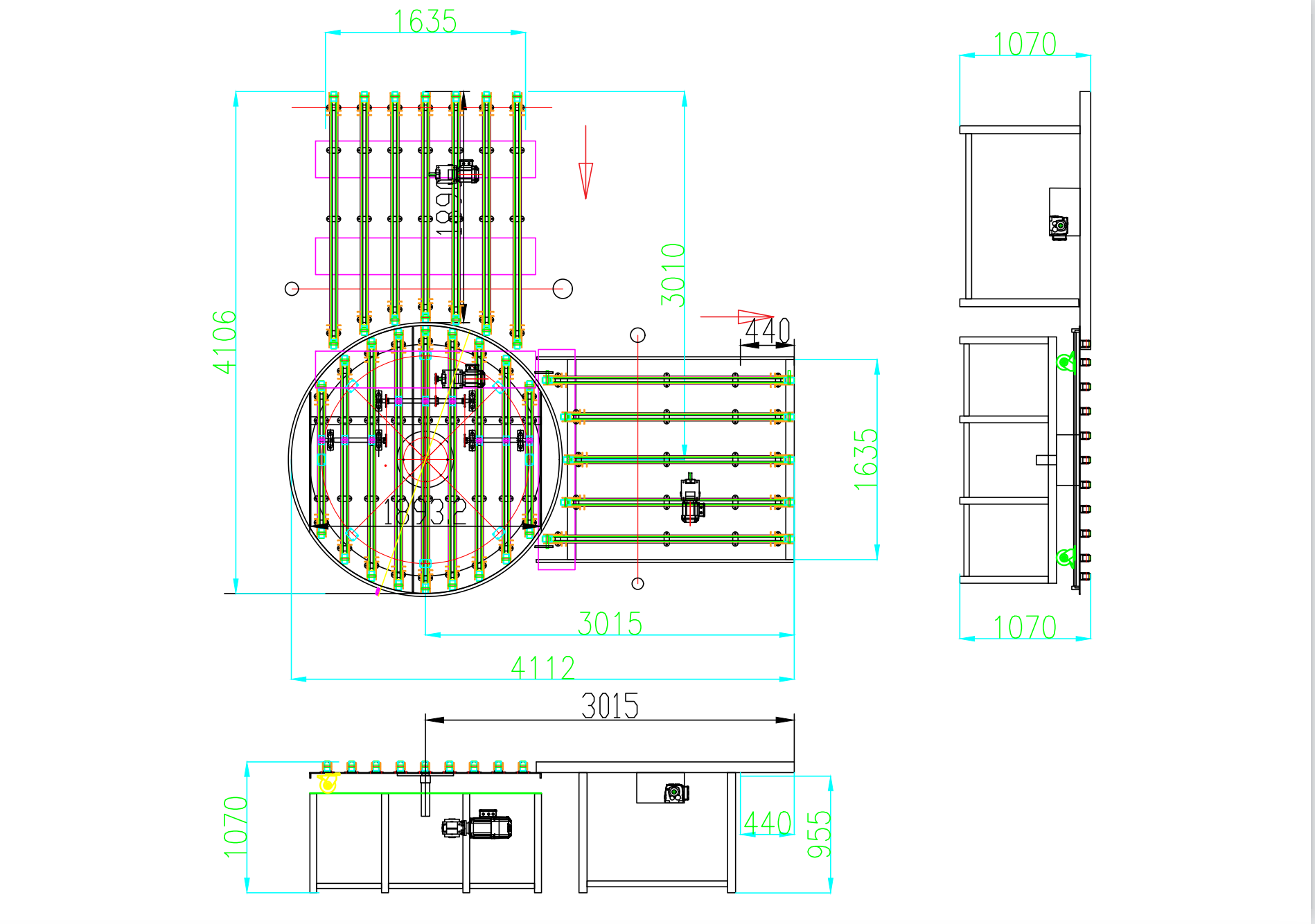 90 Degree Rotary Table for Fabric Rolls | Yifan Conveyor