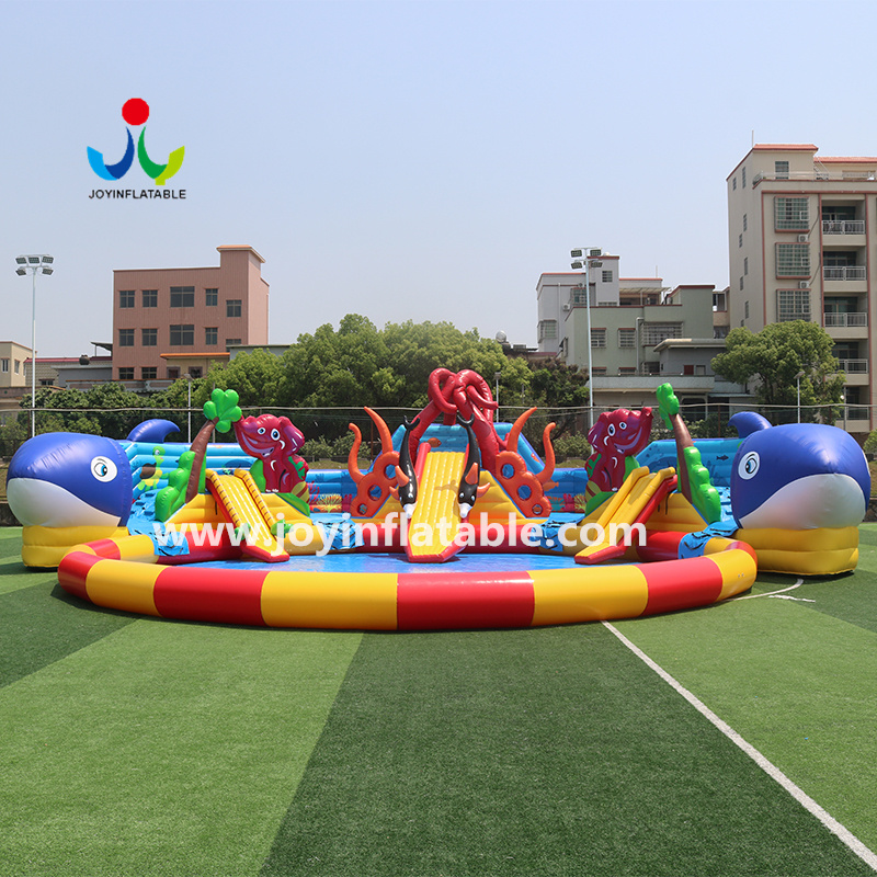 Mobile Land Inflatable Ground Water Park with Pool for Outdoor | Joy ...