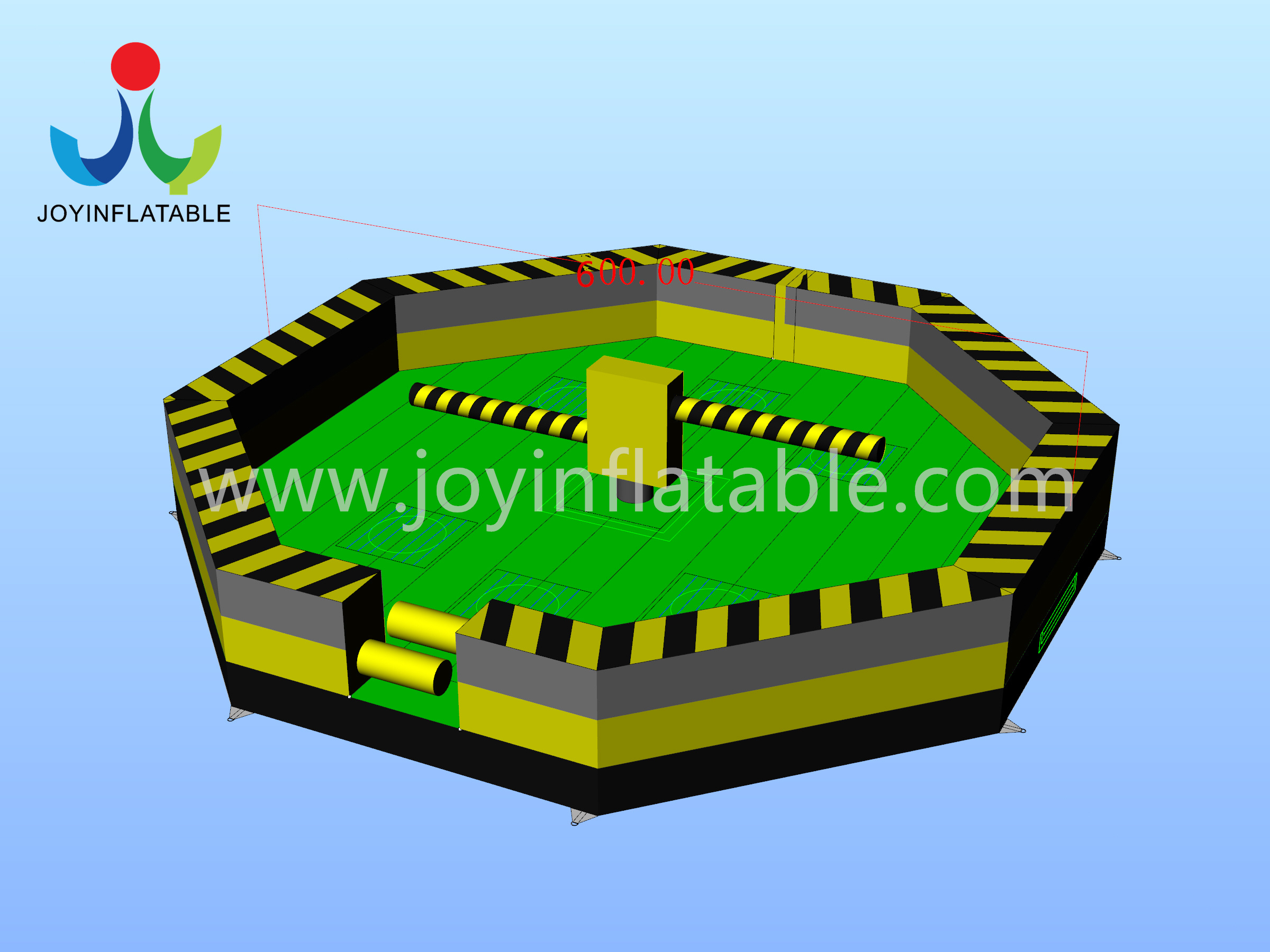 Spinning Obstacle Course Mechanical Meltdown Inflatable for Sale