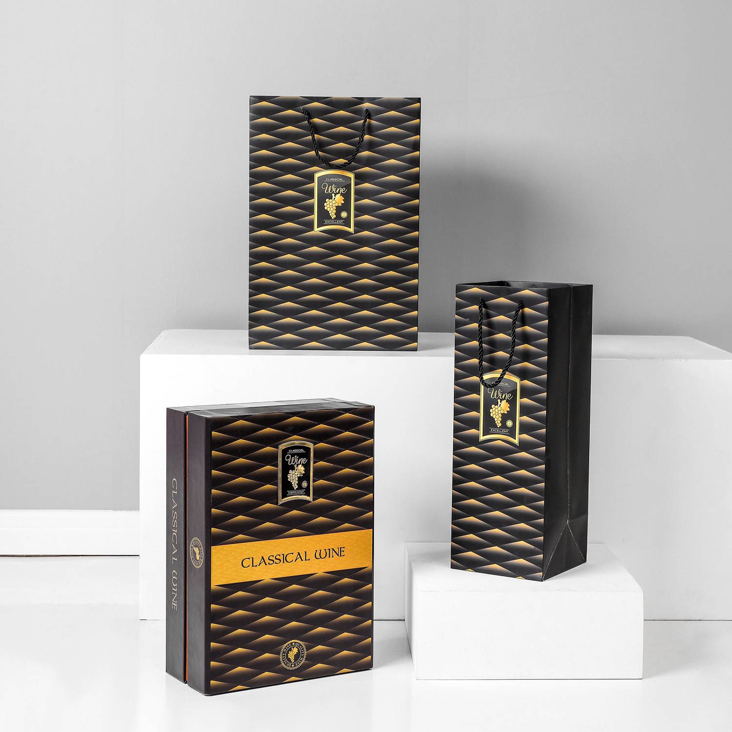 Customized Red Wine Packaging Gift Box Single Double Wine Gift Box Laser...