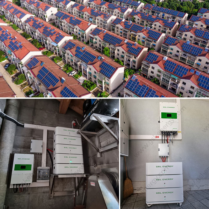 Solar Installation of GSL Power Brick Lithium Batteries and Hybrid ...