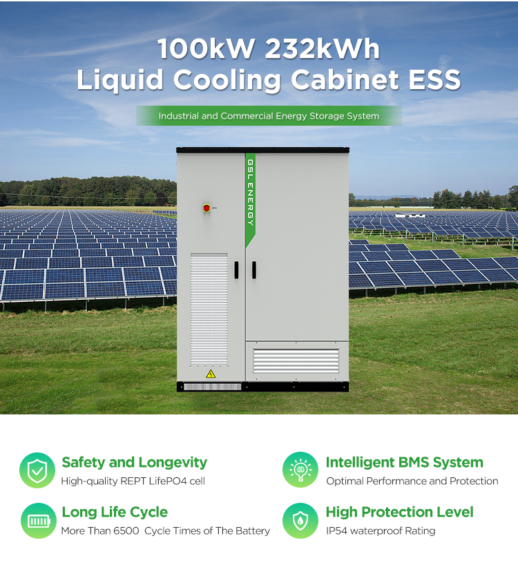 232kWh 100KW Commercial Energy Storage Battery | GSL Energy