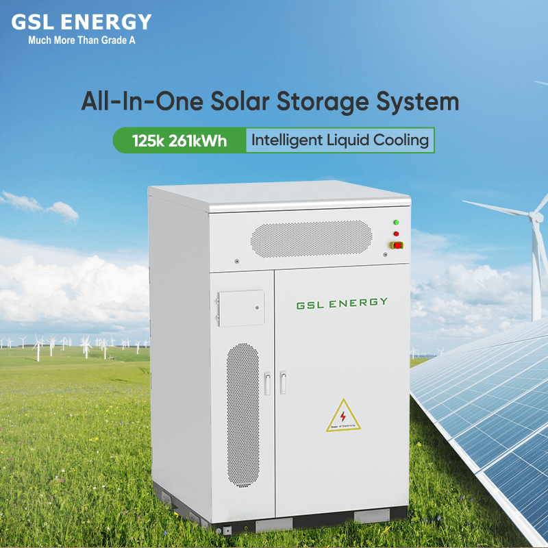 GSL Energy All-in-One 125kW 261kWh Liquid-Cooled Industrial Energy Storage System | GSL Energy
