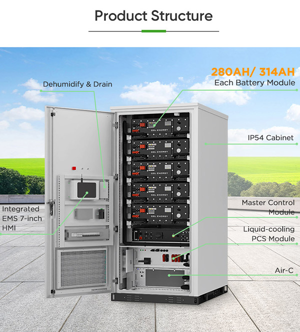 GSL-CESS-125kVA/232kWh Liquid Cooling C&I Energy Storage System | GSL Energy