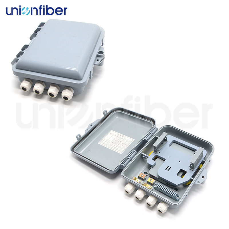 Indoor/Outdoor Wall Mounted 8 Port Fiber Distribution Box - Unionfiber