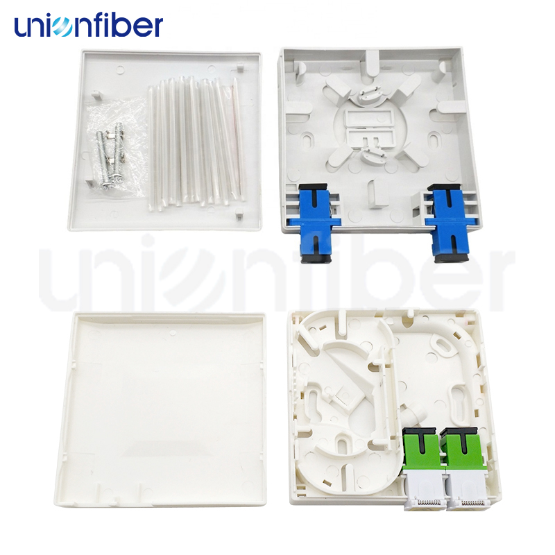 2 Port FTTH Faceplate / Rosette Box - Unionfiber