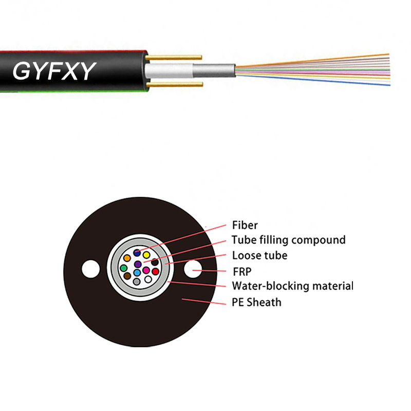 GYFXY Small Diameter Telecommunication Outdoor Optical Fiber Cable ...