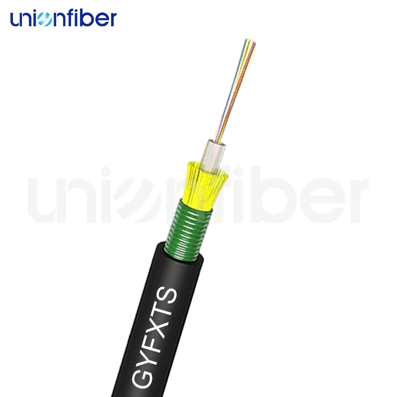 Armored Central Tube Access Optical Cables 12 Core GYFXTS Fiber Optic ...