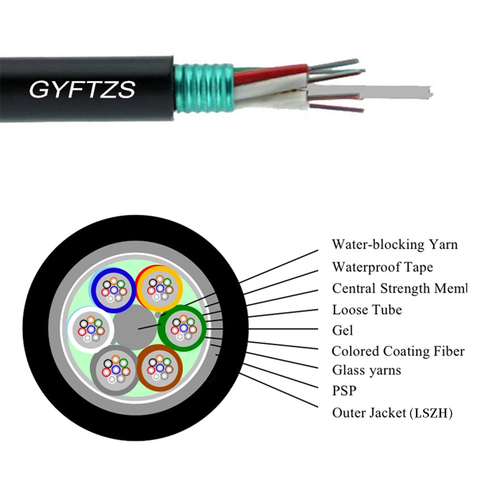 Unionfiber 2 Core Outdoor Fiber Optic Cable GYFTZS Fiber Optical Cable 2 Core Outdoor Fiber ...