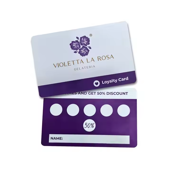 Custom Plastic Loyalty Rewards Card Printing for Business | Colorful