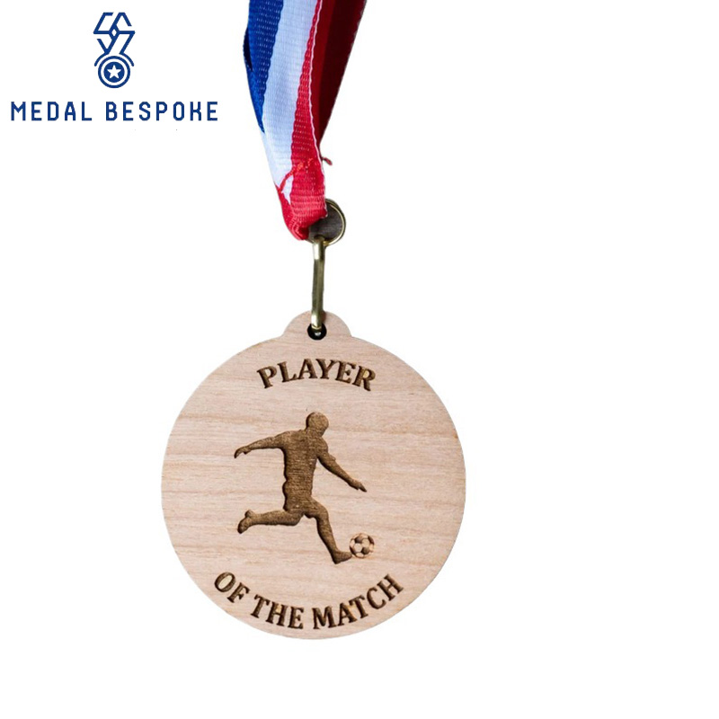 Customizable Football Tournaments Wooden Medals — Medal Bespoke
