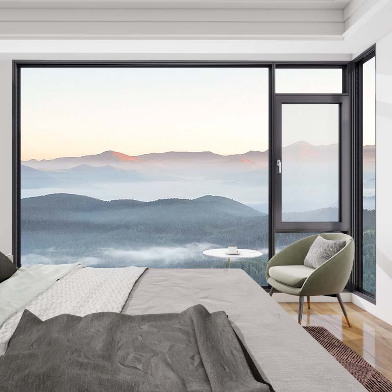 Custom Modern Double Glazed Hotel Aluminum Swing Windows | IMLANG