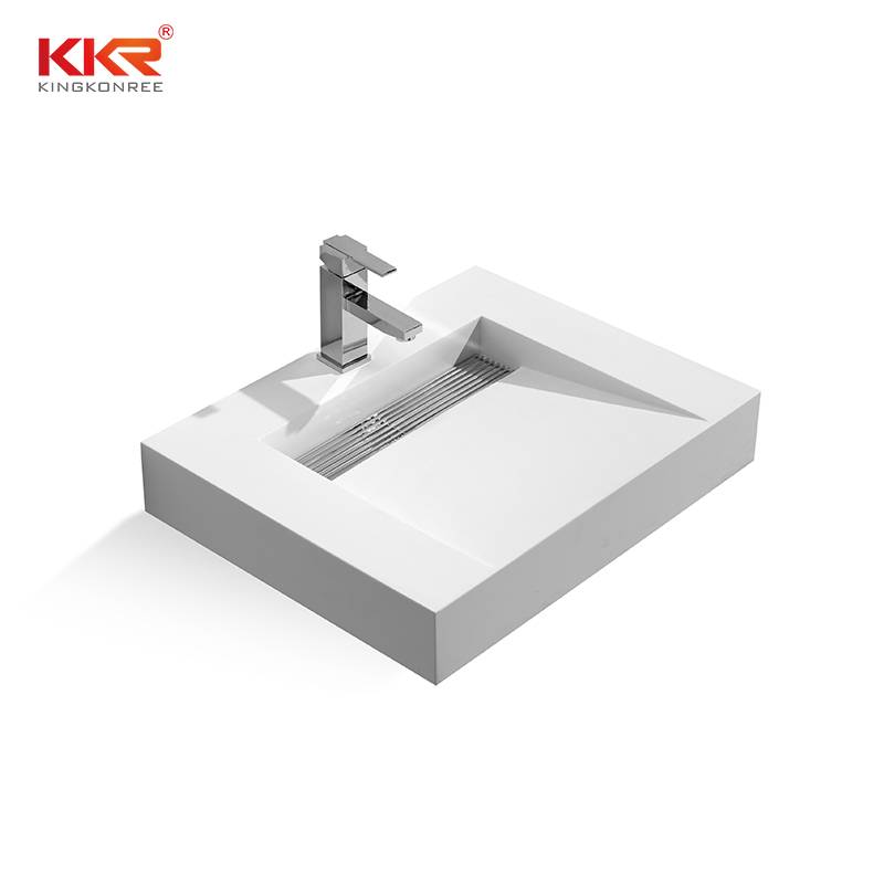Solid Surfce Modern Fancy Unique Wall-hung Basin 丨KingKonree