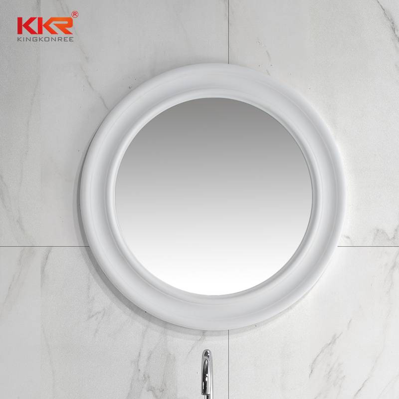Solid Surface Waterproof Mirror Classic Round Oval Bathroom Mirror Kkr ...