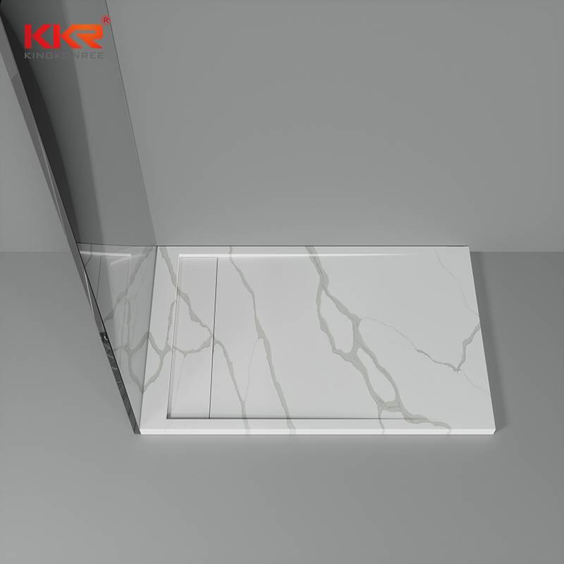 Kkr Exclusive Fabricate Marble Texture Color Solid Surface Stone Shower...