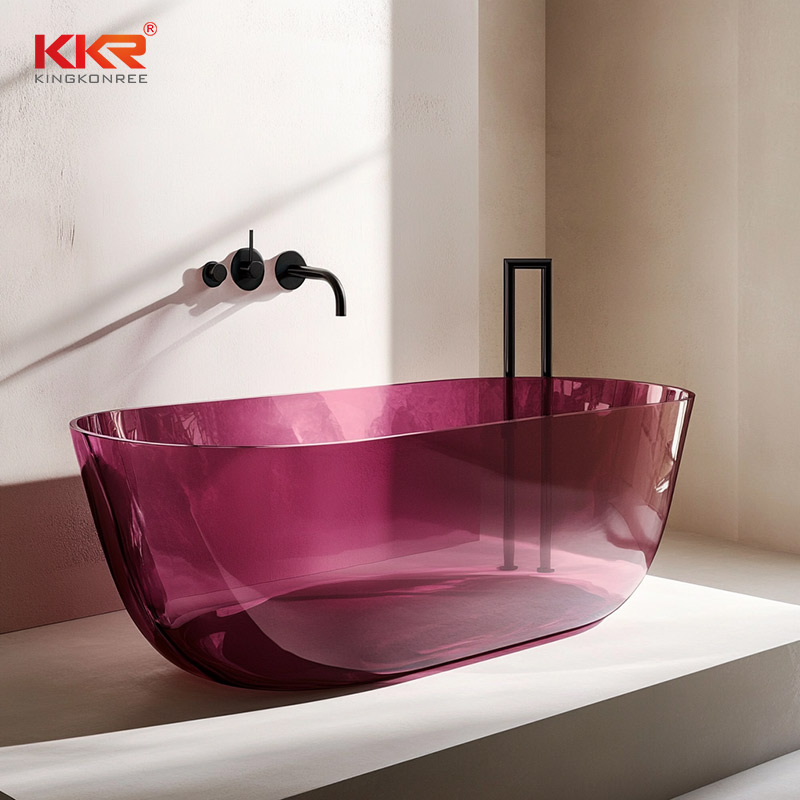 Modern Tub Transparent Bathtub Clear Resin Bath Tub for Hotels ...