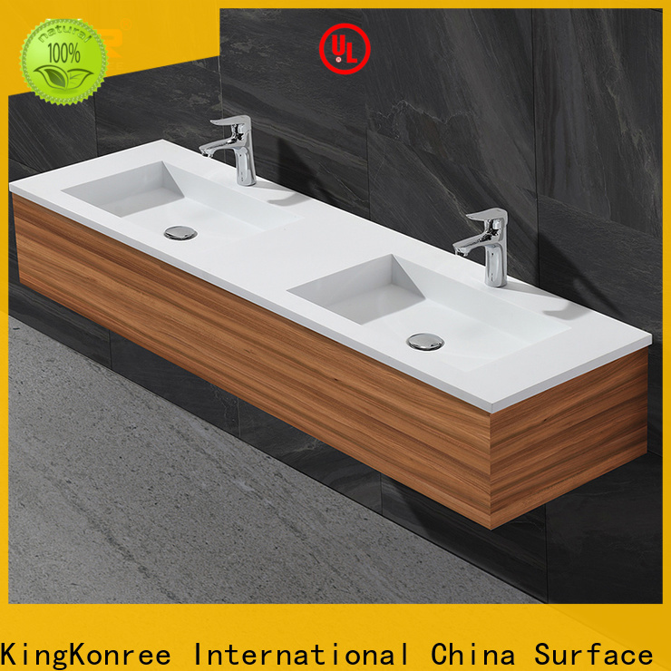 Marble Modular Basin Cabinet Design for Motel | KingKonree