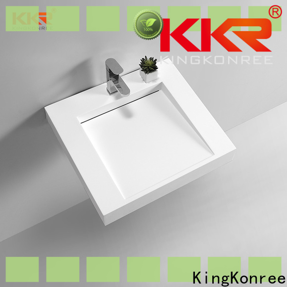 Wash Slim Wall Hung Basin Design for Hotel | KingKonree