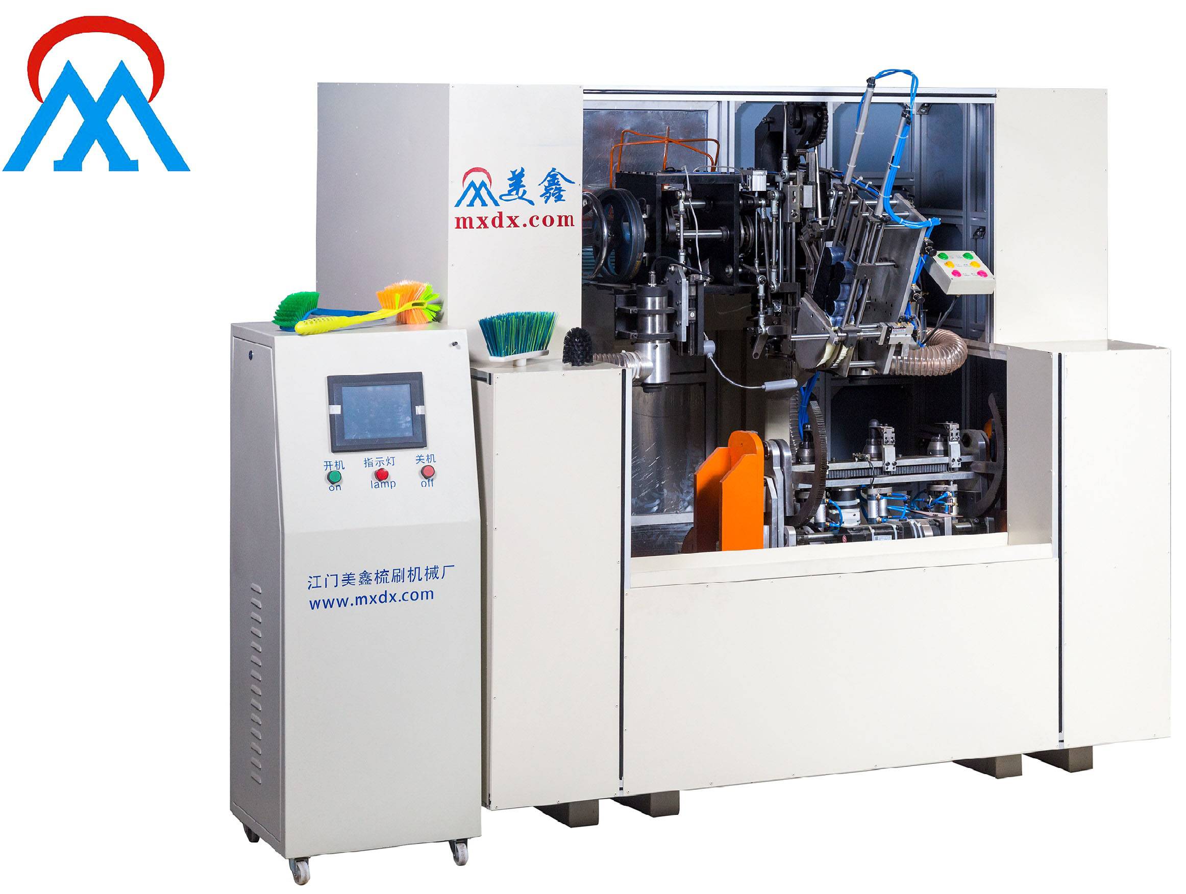 5 Axis 3 Heads 2 Drilling and 1 Ttufting Toilet Brush Machine | Meixin