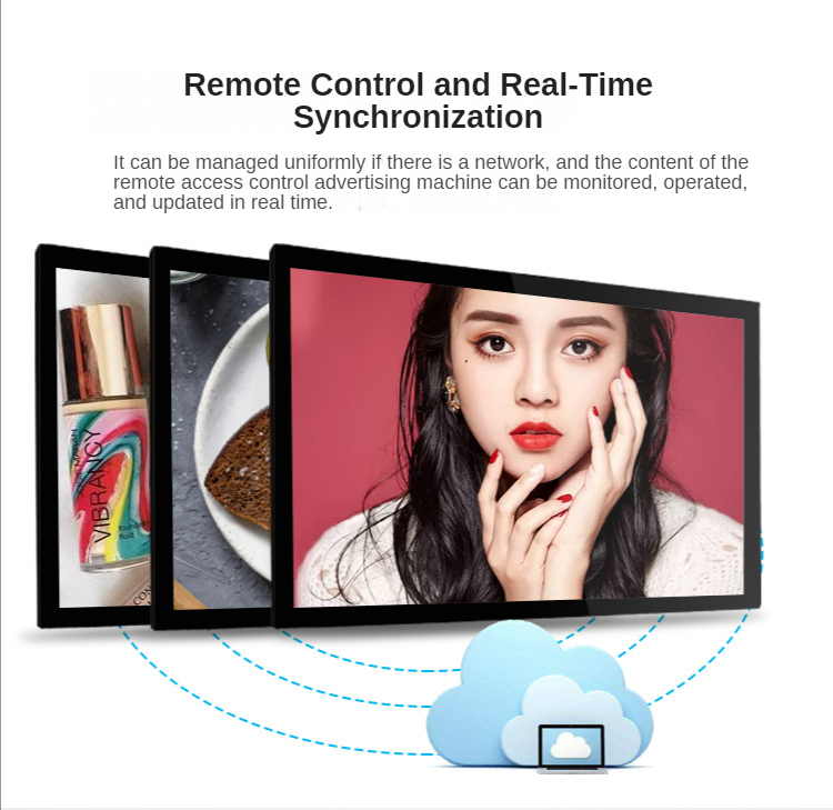 Ultra Thin Wall Mount Digital Signage Display Indoor Advertising Screen...