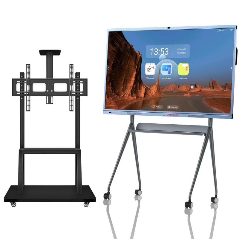 ITATOUCH 86 Inch Interactive Flat Panel OPS PC Built-in Interactive Whiteboard Panel Educational ...