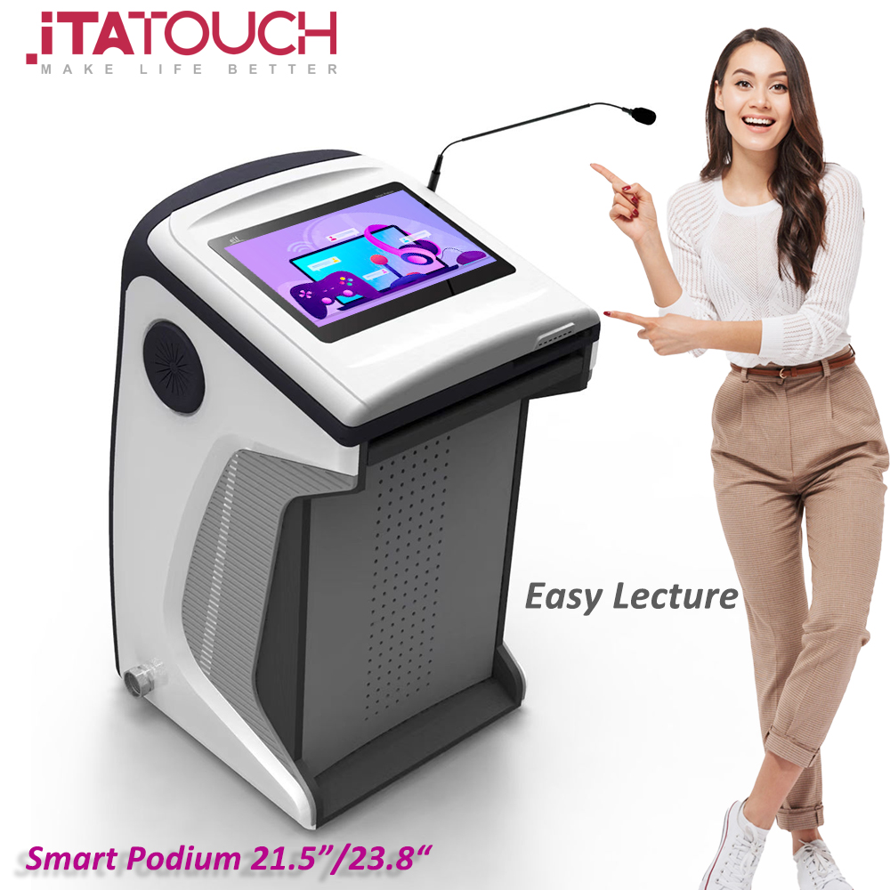 High Quality Smart Podium with Touch Screen Monitors Educational ...