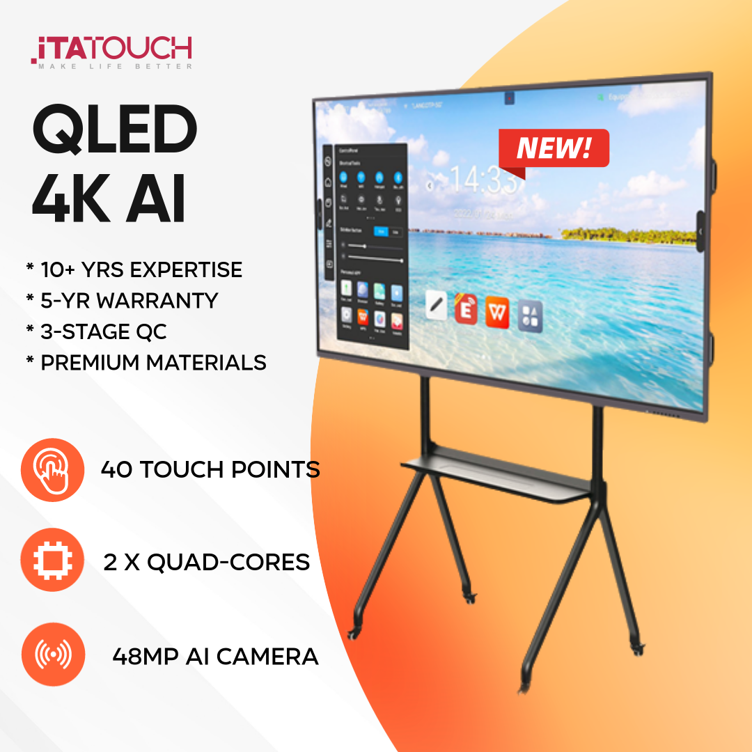 All-in-One Smart Touch Screen Interactive Flat Panel: Wireless Screen ...
