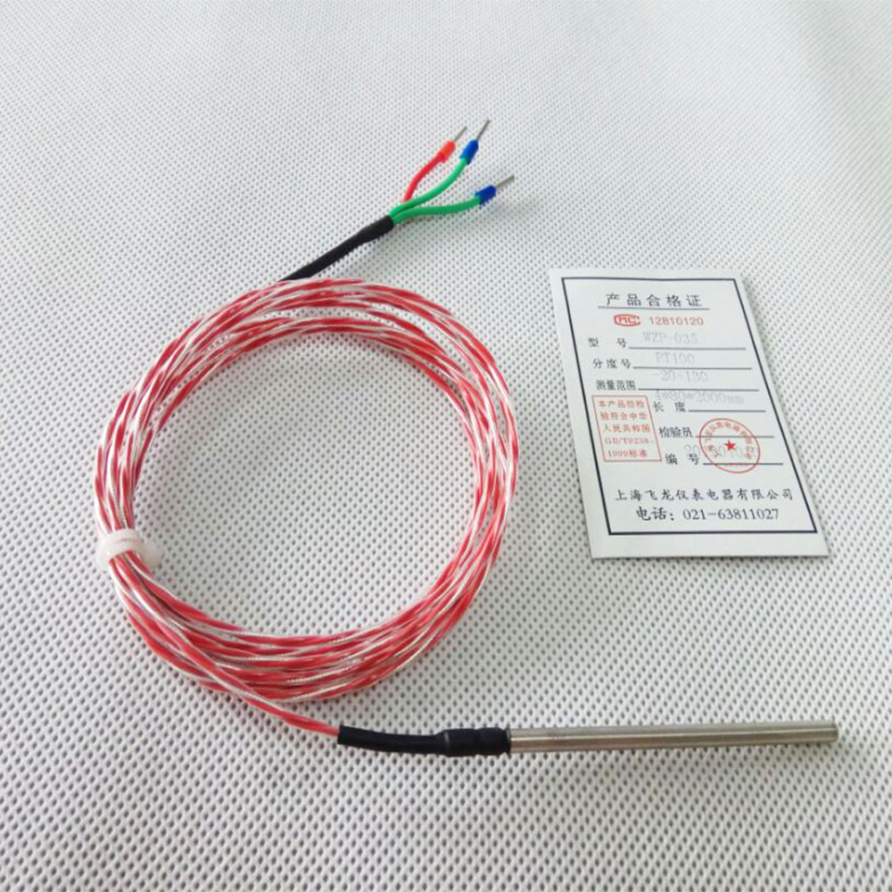 PT100/PT1000 6*80mm Probe 1m PTFE Cablept100 Temperature Sensor with ...