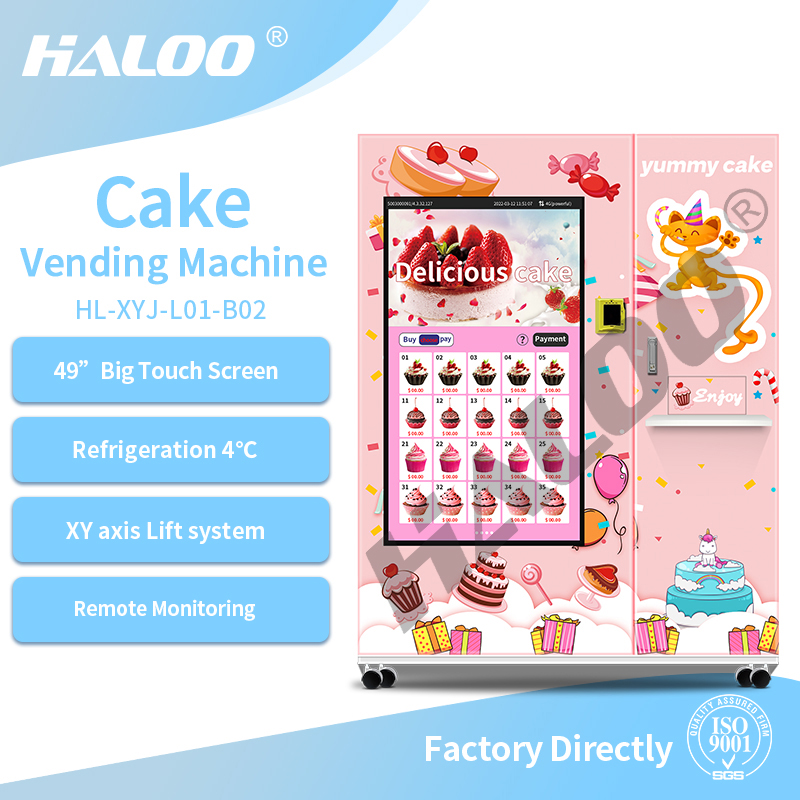 Big Screen Cake Vending Machine Manufacturer Automatic Cup Cake Vending...