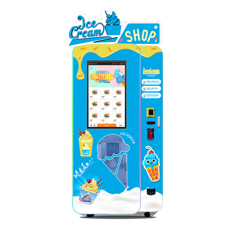 Soft Serve Ice Cream Vending Machine Automatic Soft Ice Cream Vending ...