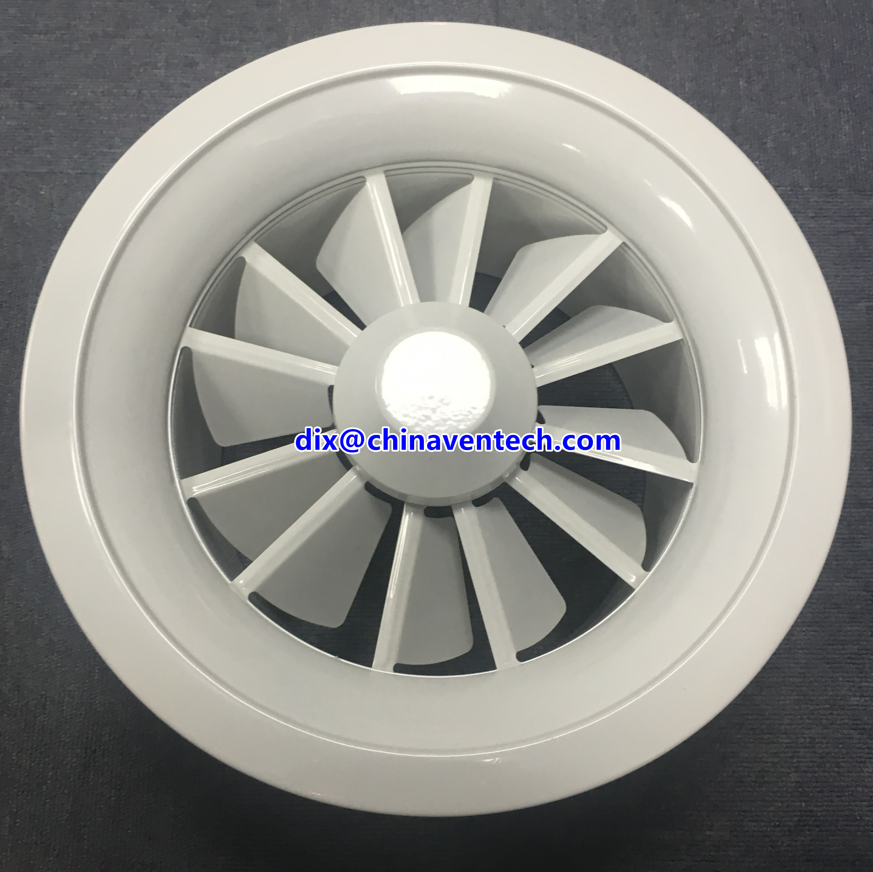 High Ceiling Round Swirl Air Diffusers with Adjustable Radial Blades ...