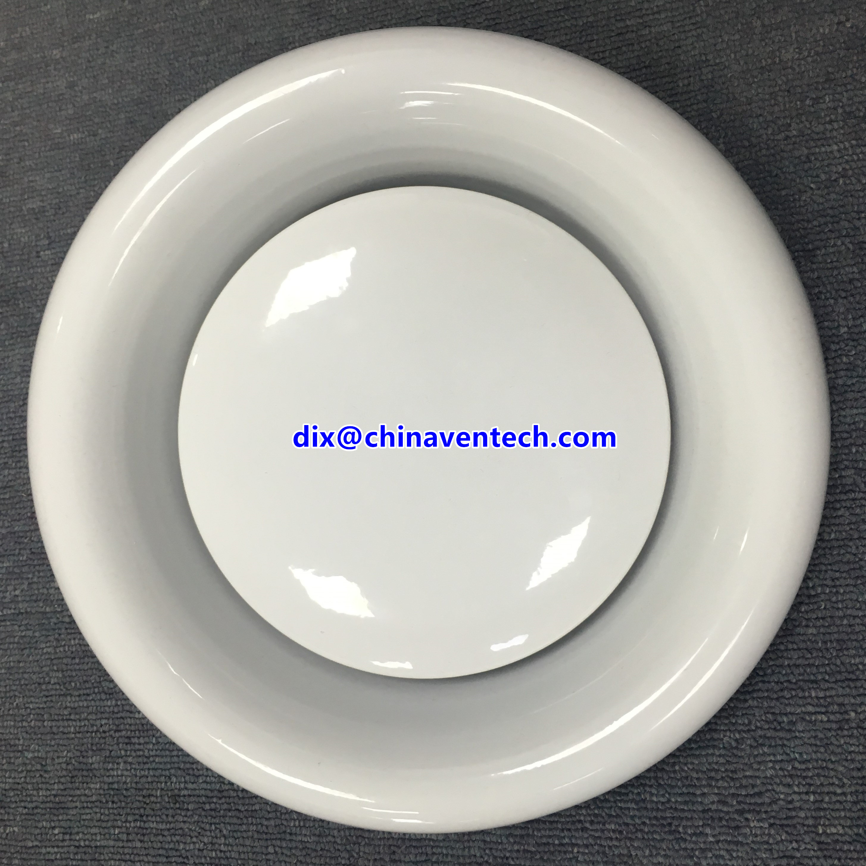 Hvac Ceiling Air Diffuser Metal Exhaust Disc Valve-Ventech
