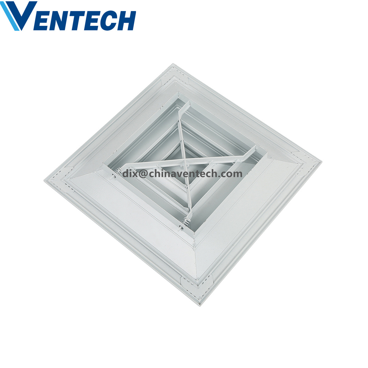 Philippines Style Aluminum 4 Way Directional Square Ceiling Diffuser ...