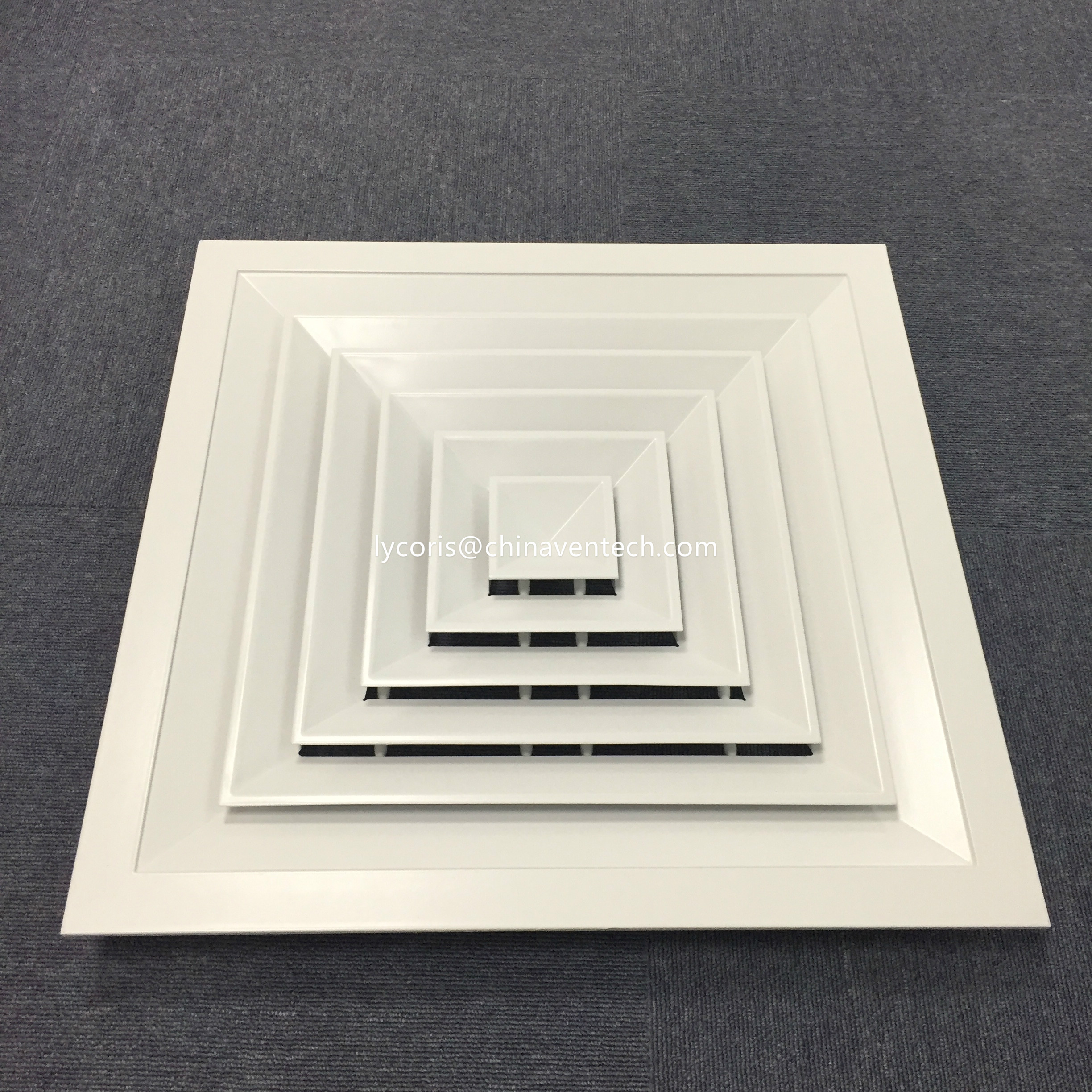 4 Way Air Diffuser Aluminum Square Ceiling Diffuser-Ventech