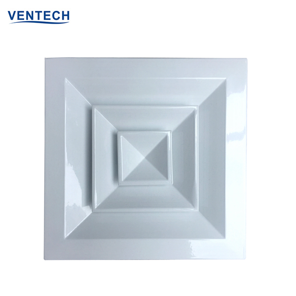 Popular Square Ceiling Diffuser Supply Air Diffuser for Hotel Mounting-Ventech