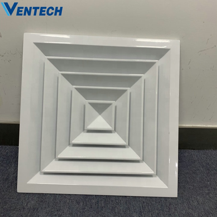 VENTECH Aluminum Hvac Supply Air Duct Square Ceiling Diffuser for ...