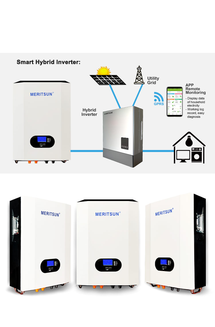 Meritsun Powerwall 48V 200ah 10Kwh Lifepo4 Home Battery with Hybrid Off ...