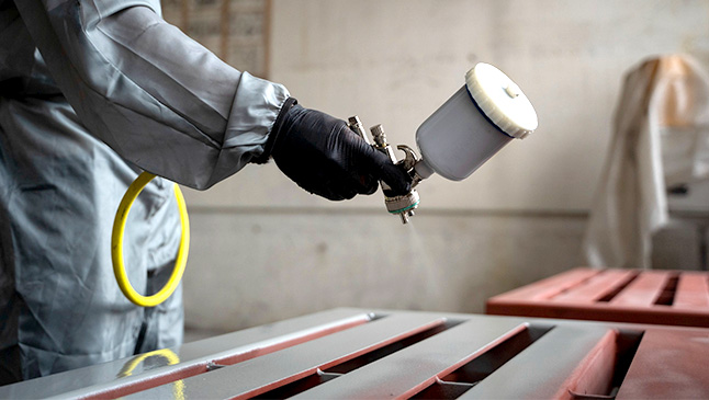 Process of Metal Spray Painting | Gold Deer