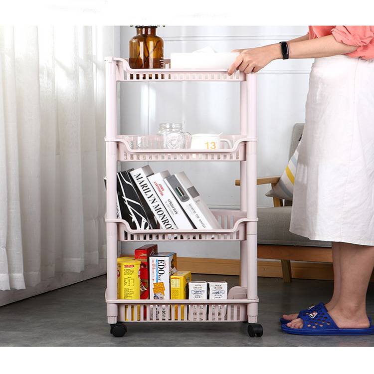 Three and Four Layers Multi-functional Storage Rack with Wheels...