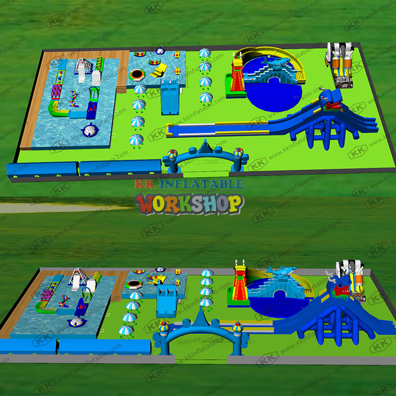 Custom Inflatable Theme Playground Multichannel Animal Modelling for ...
