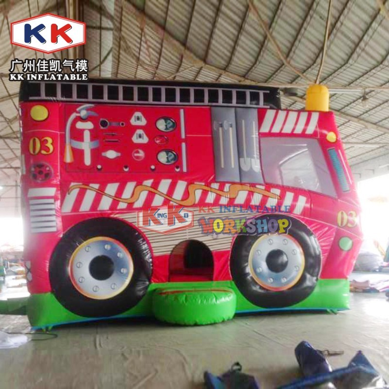 Inflatable Fire Station Playground Bouncer Jumping Castle for Kids ...