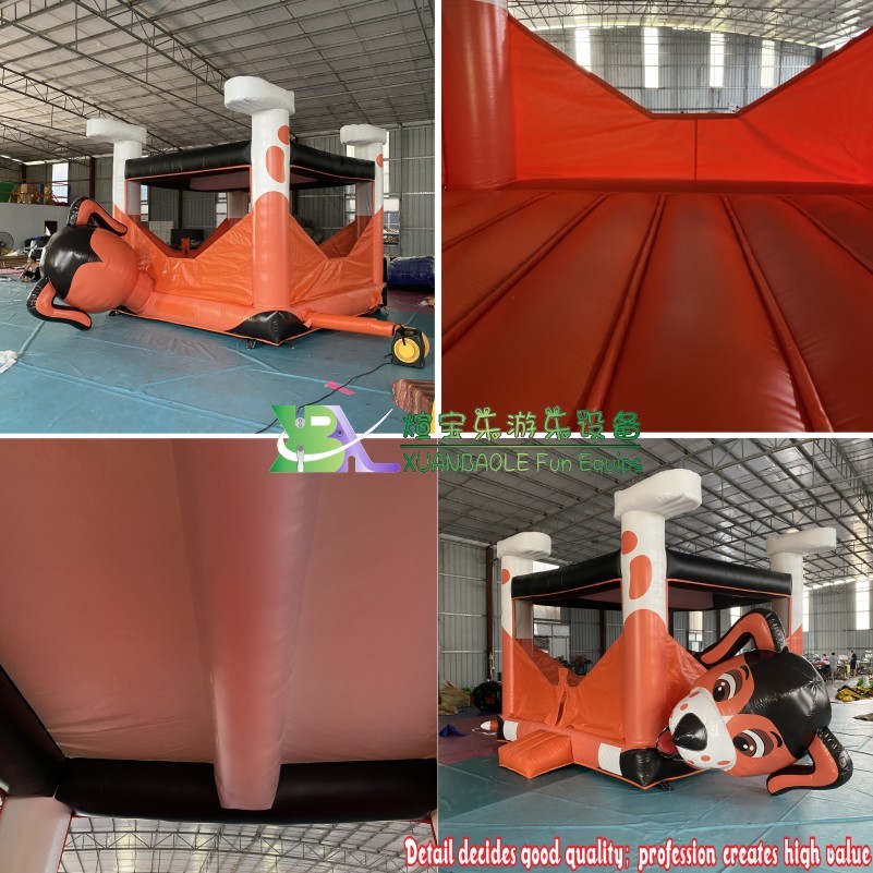 Happy Dog Inflatable Bounce House Lying Dog Moon Walk Bouncer for Theme ...