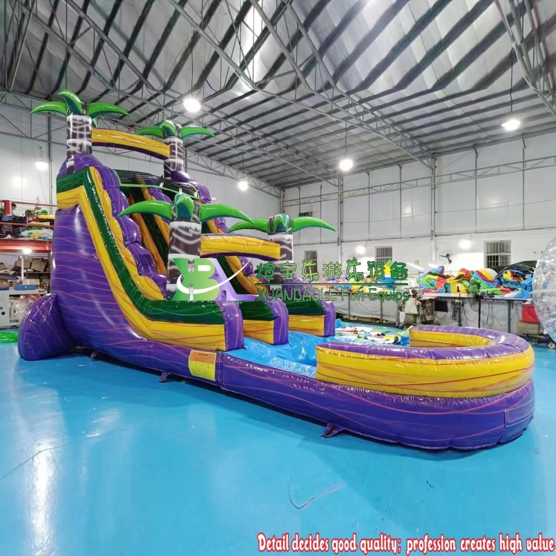 Falls Adventure Backyard Splash Water Slide N Pool/ Purple&Yellow ...