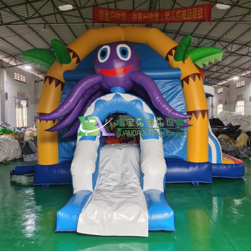 The Octopus Bouncy Slide Jumping House Combo with Lovely Fish Cartoons ...